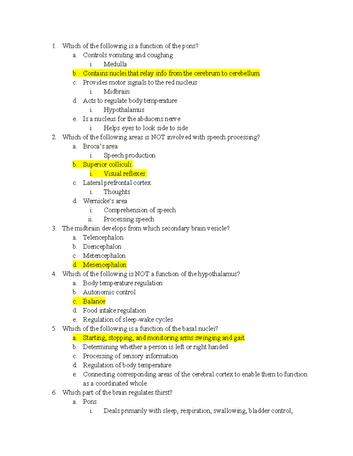 Central and Peripheral Nervous System - Practice Questions - Which of ...