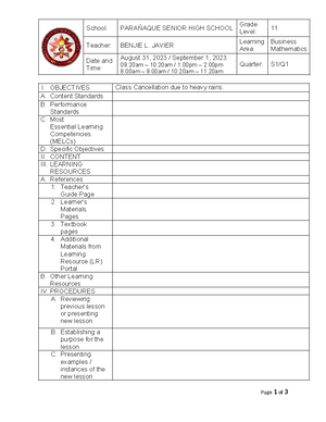 Research Title Defense Manuscript - PARAÑAQUE SENIOR HIGH SCHOOL TITLE ...