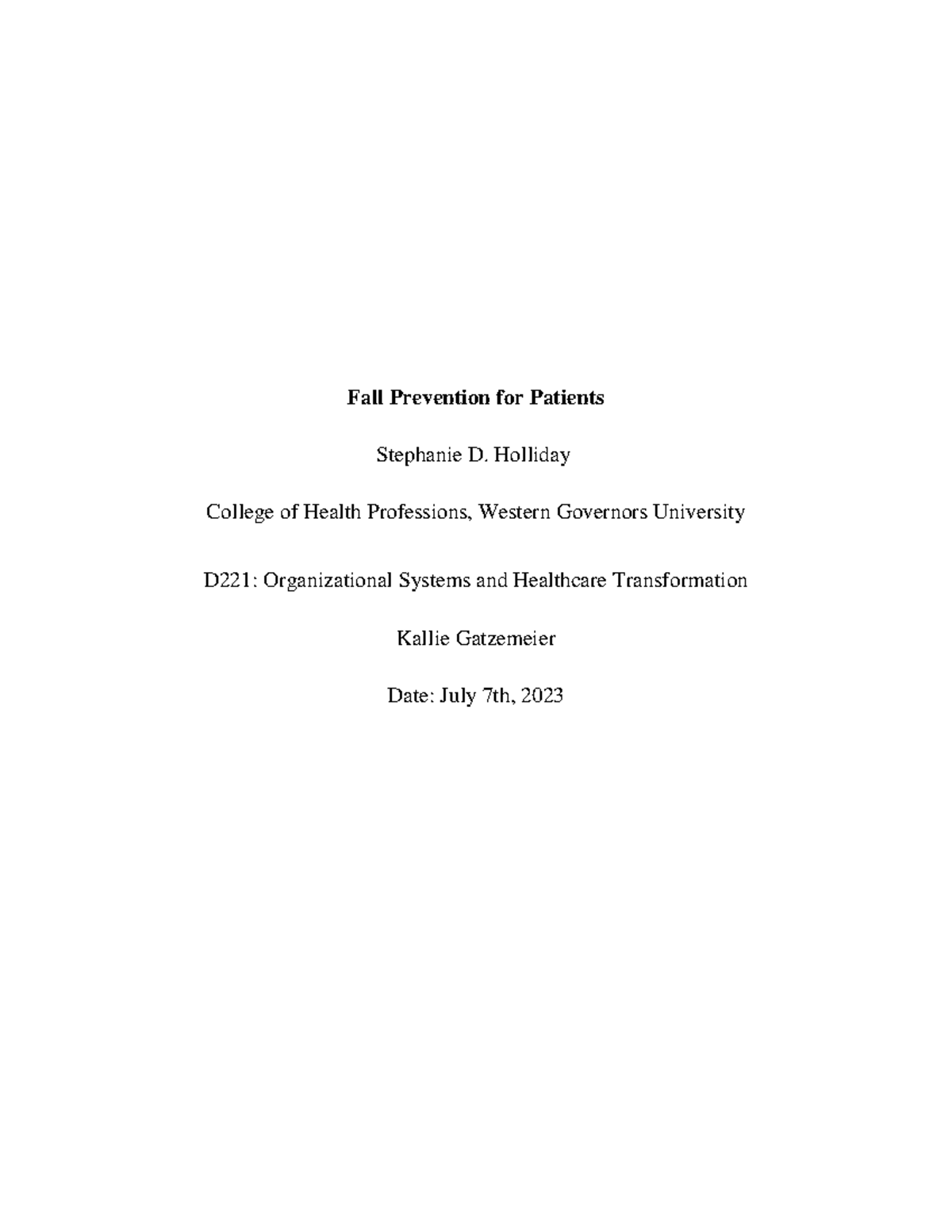 Fall Prevention for Patients d221 updated 2 - Fall Prevention for ...