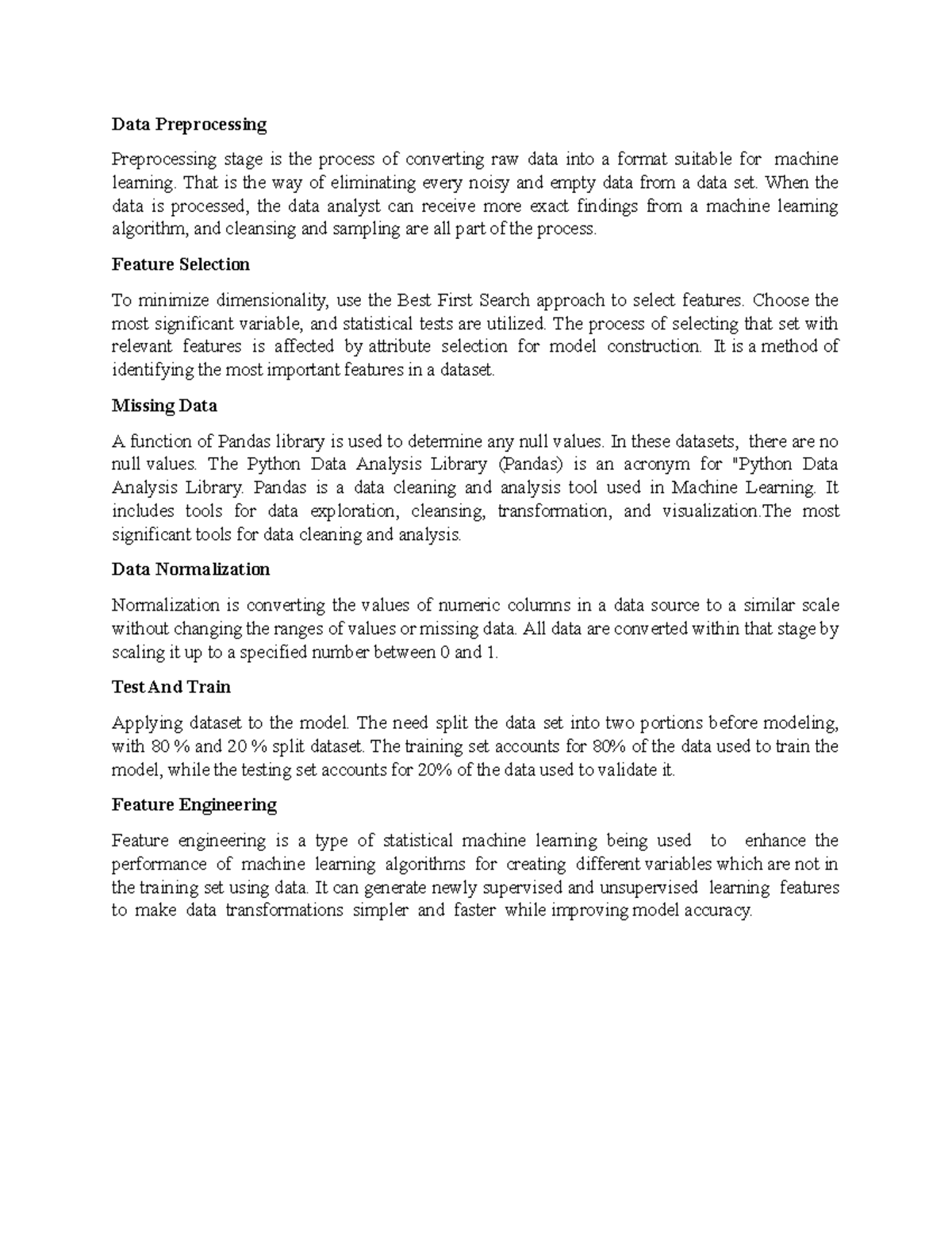 Data Preprocessing - my notes - Data Preprocessing Preprocessing stage ...