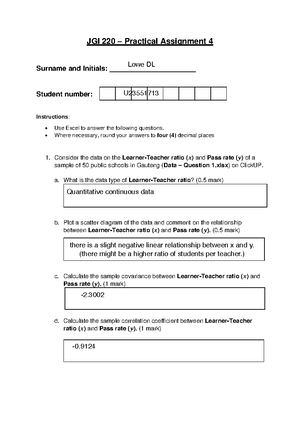 JGI220 - Tutorial 1 - Worksheet - 2024 - JGI220 Tutorial 1: Worksheet 1 August 2024 1. Define ...