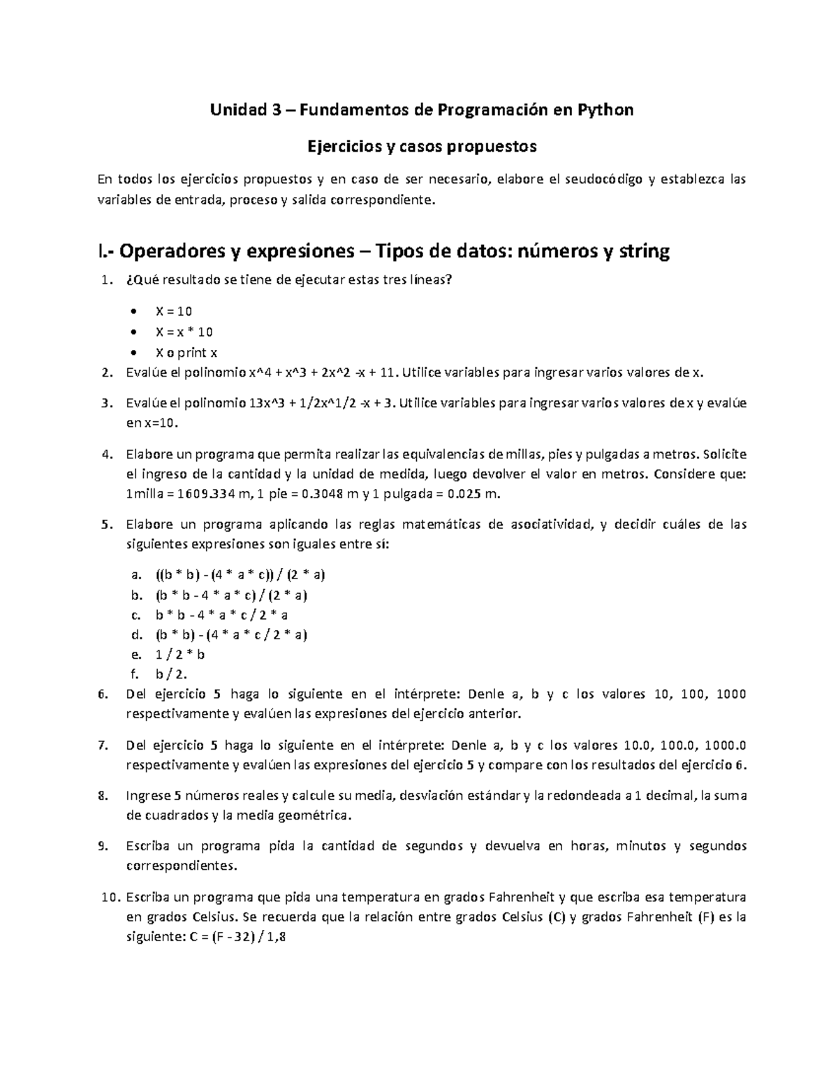 03 - 03 Alg Prog - Fundamentos de Programación en Python - Guía laboratorio y Casos propuestos ...