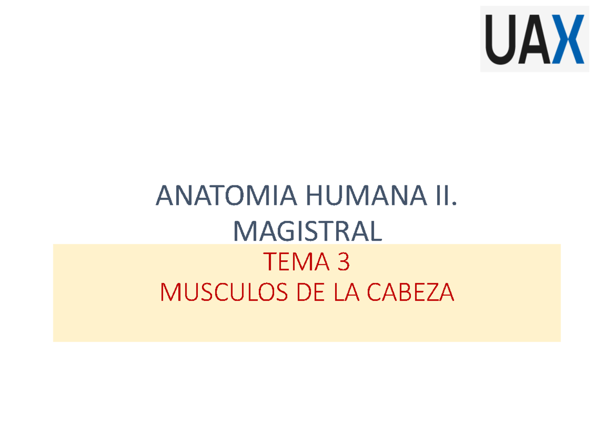 TEMA 3 Musculos DE LA Cabeza Y EL Cuello - TEMA 3 MUSCULOS DE LA CABEZA ANATOMIA HUMANA II ...