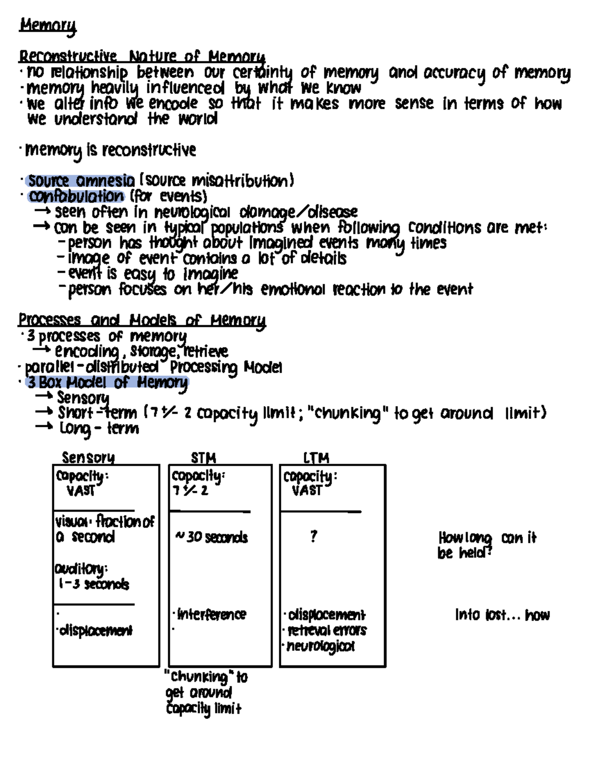 Memory - PSYCH 101 - Dr. Medina - Memory Reconstructive Nature of Memory no relationship between ...
