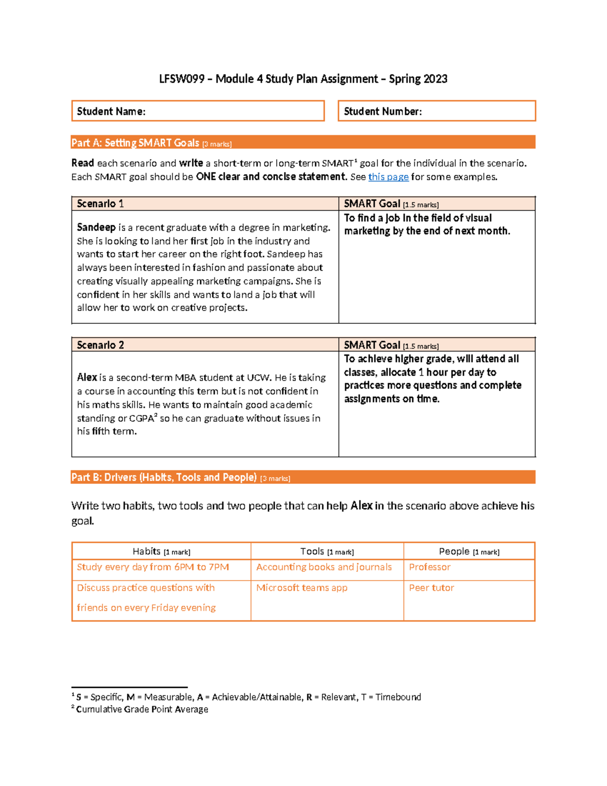 LFSW099 Study Plan Assignment - Spring 2023 - LFSW099 – Module 4 Study ...
