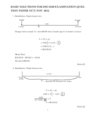 DSC1630 TL Ass01-4-S1 2019 - DSC1630/ASS/S1/ Assignments 2019 ...
