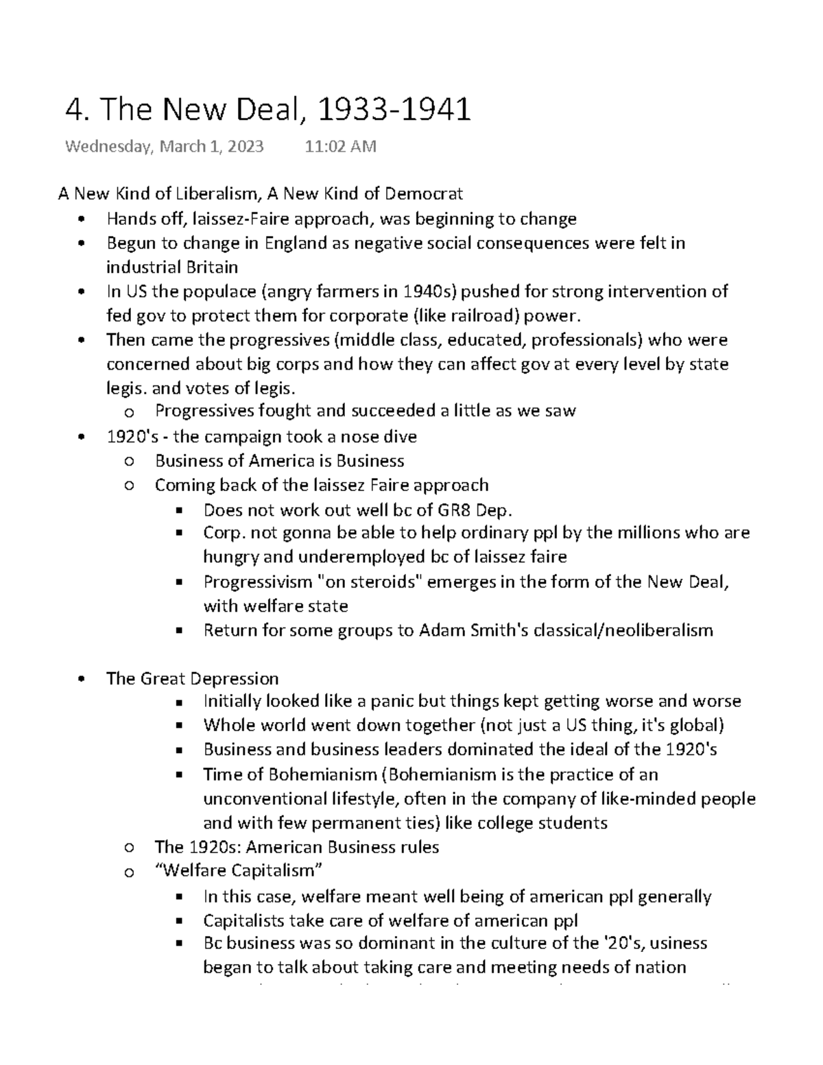 The New Deal, 1933-1941 - A New Kind of Liberalism, A New Kind of ...