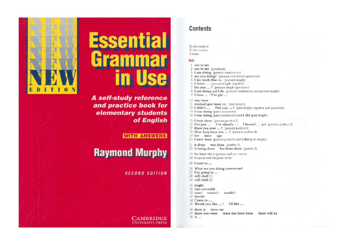 R. Murphy - Essential Grammar in Use with Answers (new edition) - Studocu