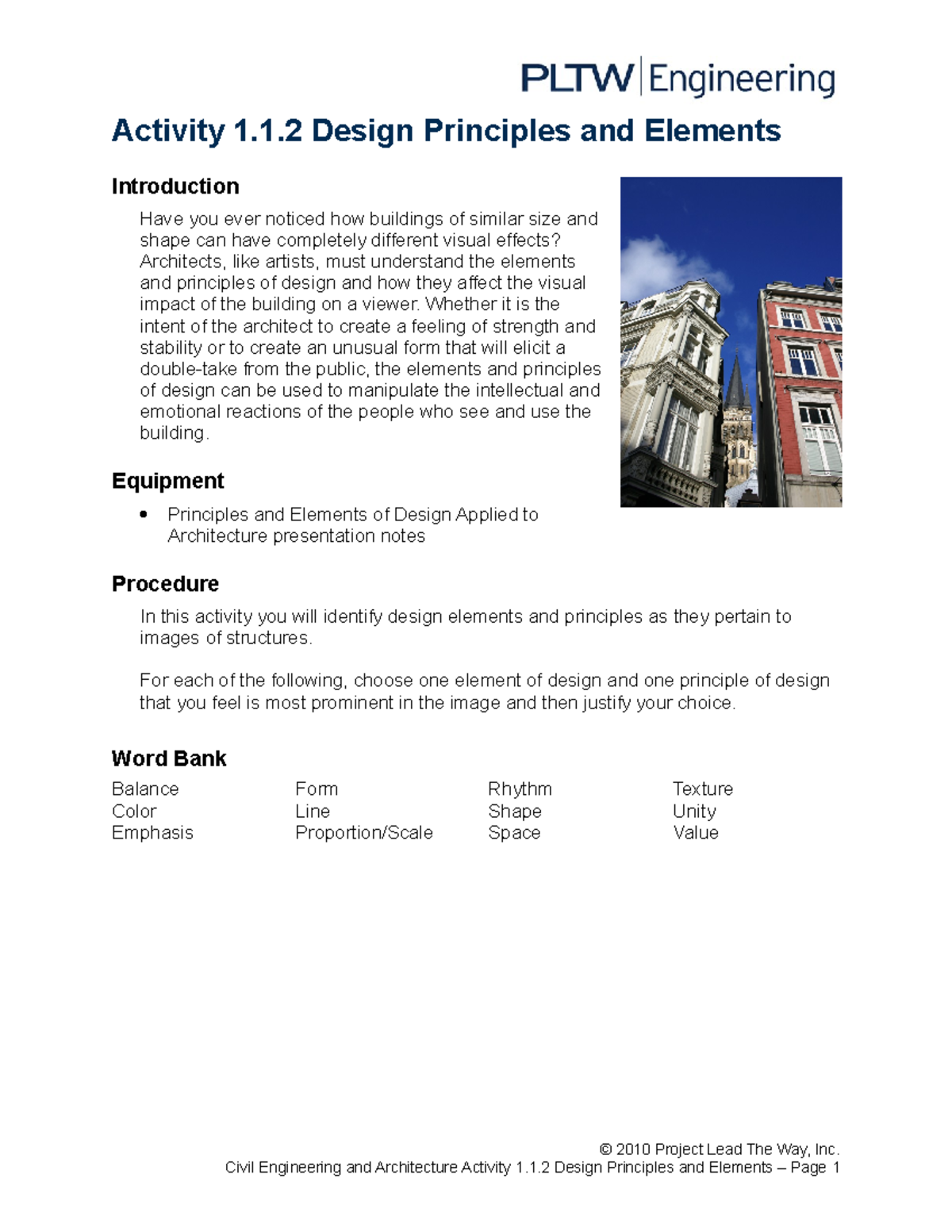 1.1.2.A Design Principles Elements Answer - Activity 1.1 Design ...