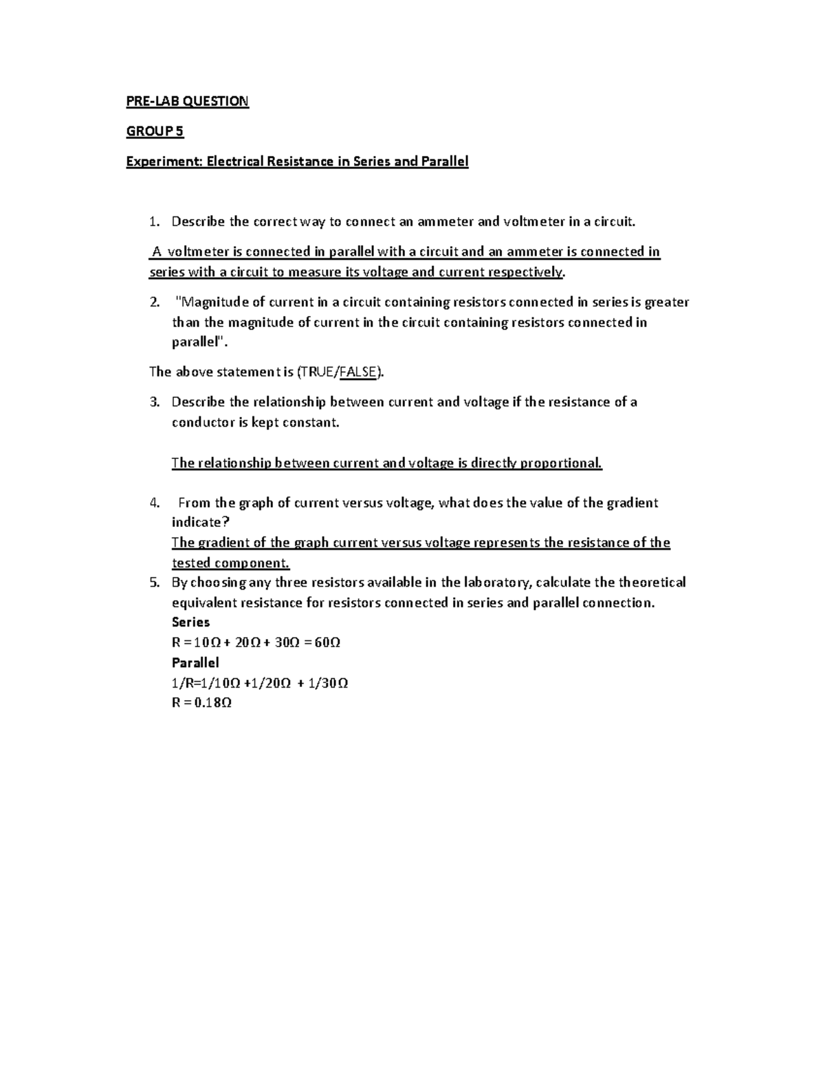Prelab exp 2 - LAWPQ3NRV[sd - PRE-LAB QUESTION GROUP 5 Experiment ...