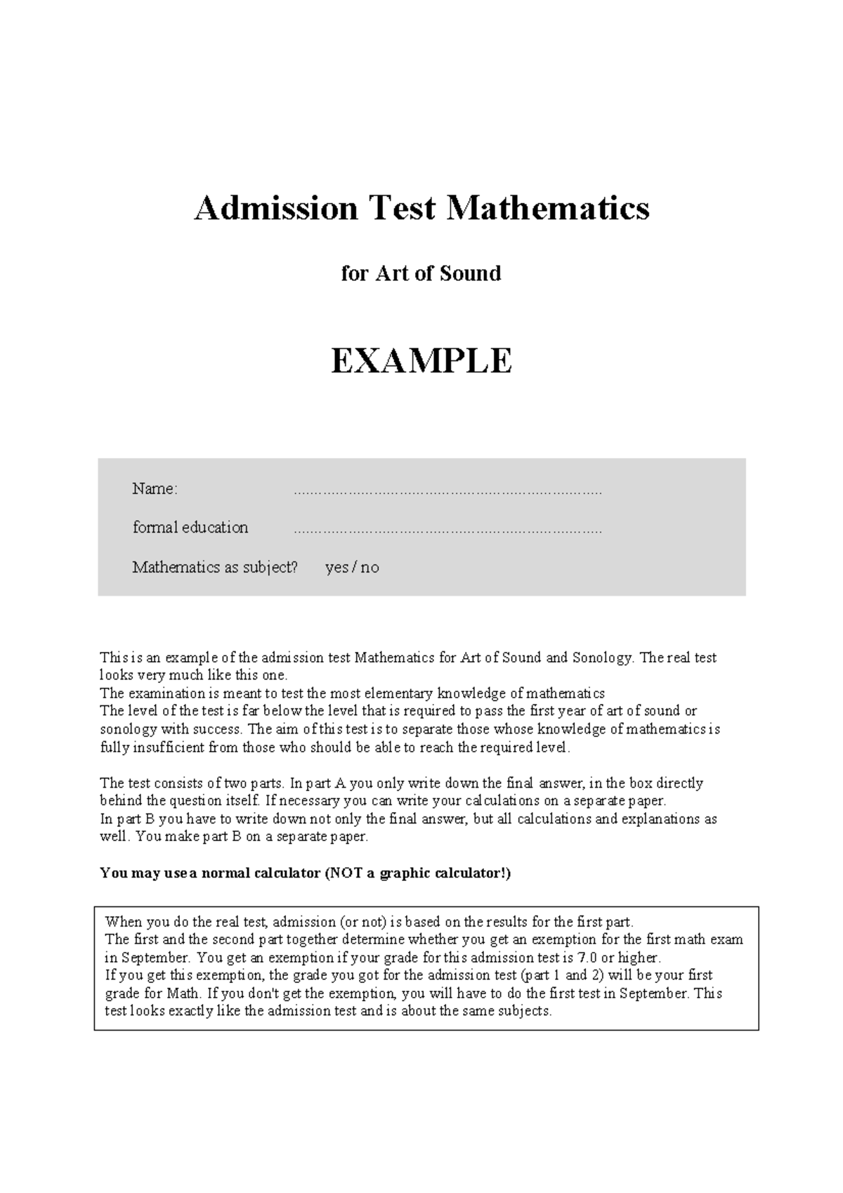 Example-Admission-Test-Mathematics 2 - Admission Test Mathematics for ...