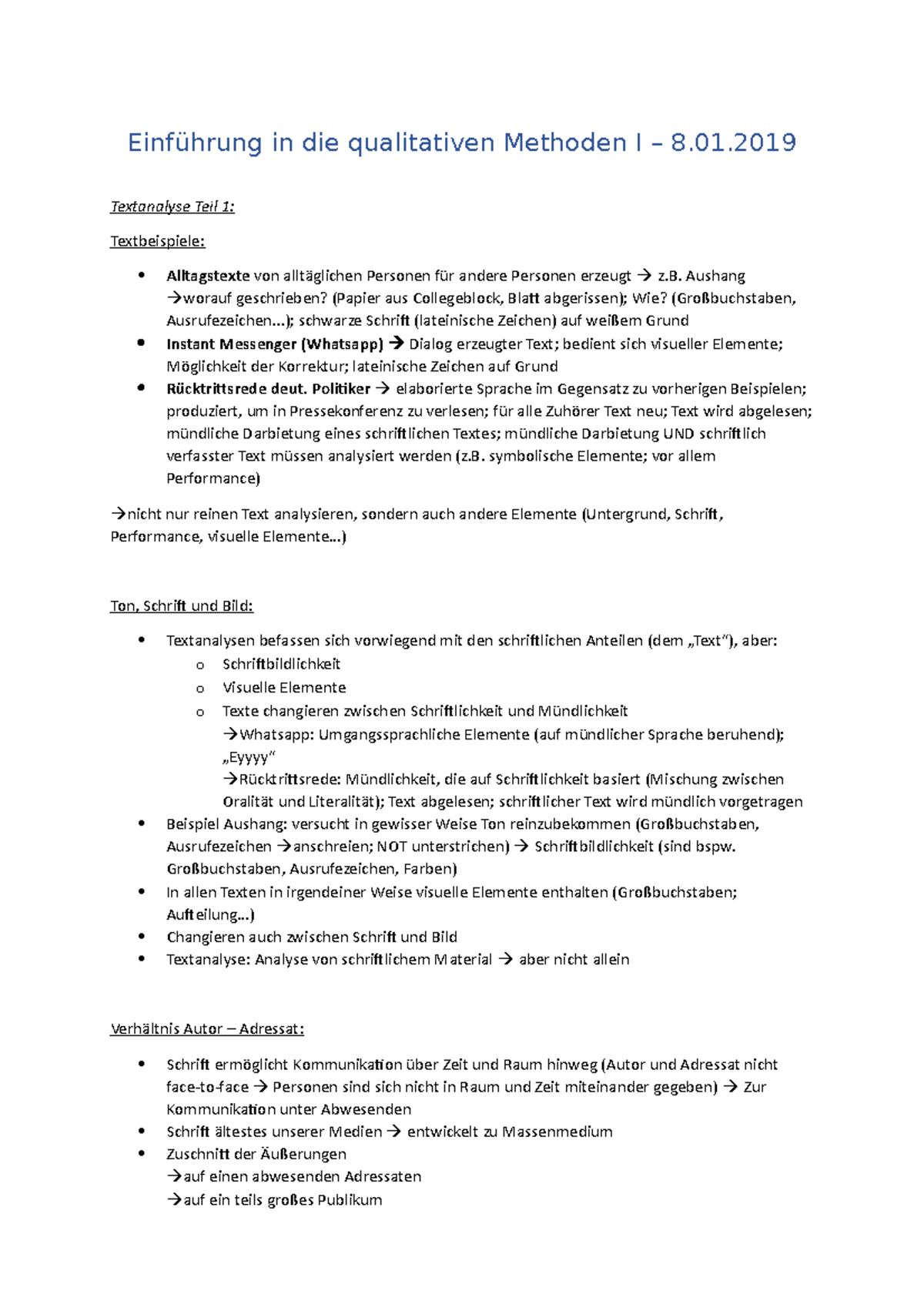Textanalyse Teil 1 - Einführung in die qualitativen Methoden I – 8.01 ...