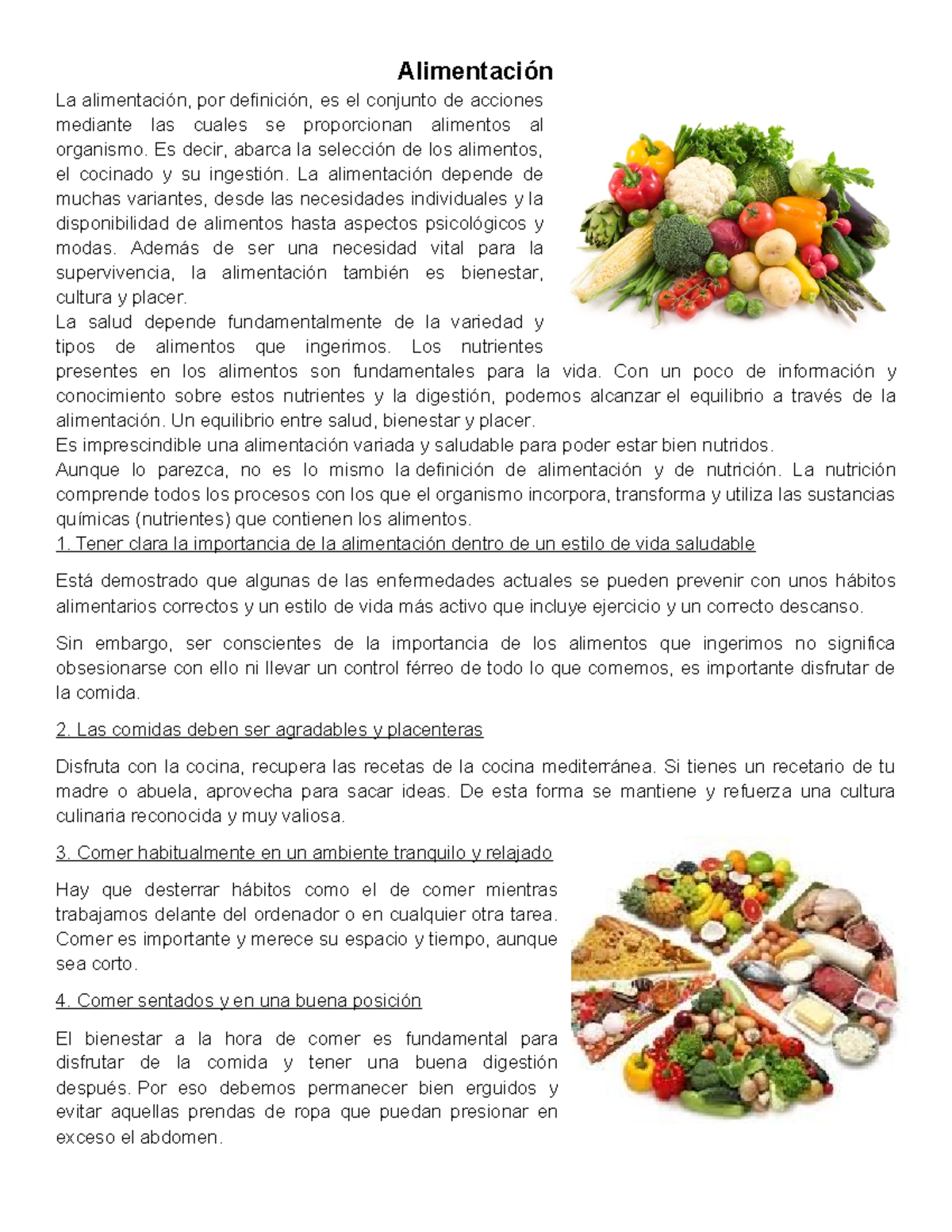 Alimentación - Alimentación La alimentación, por definición, es el ...