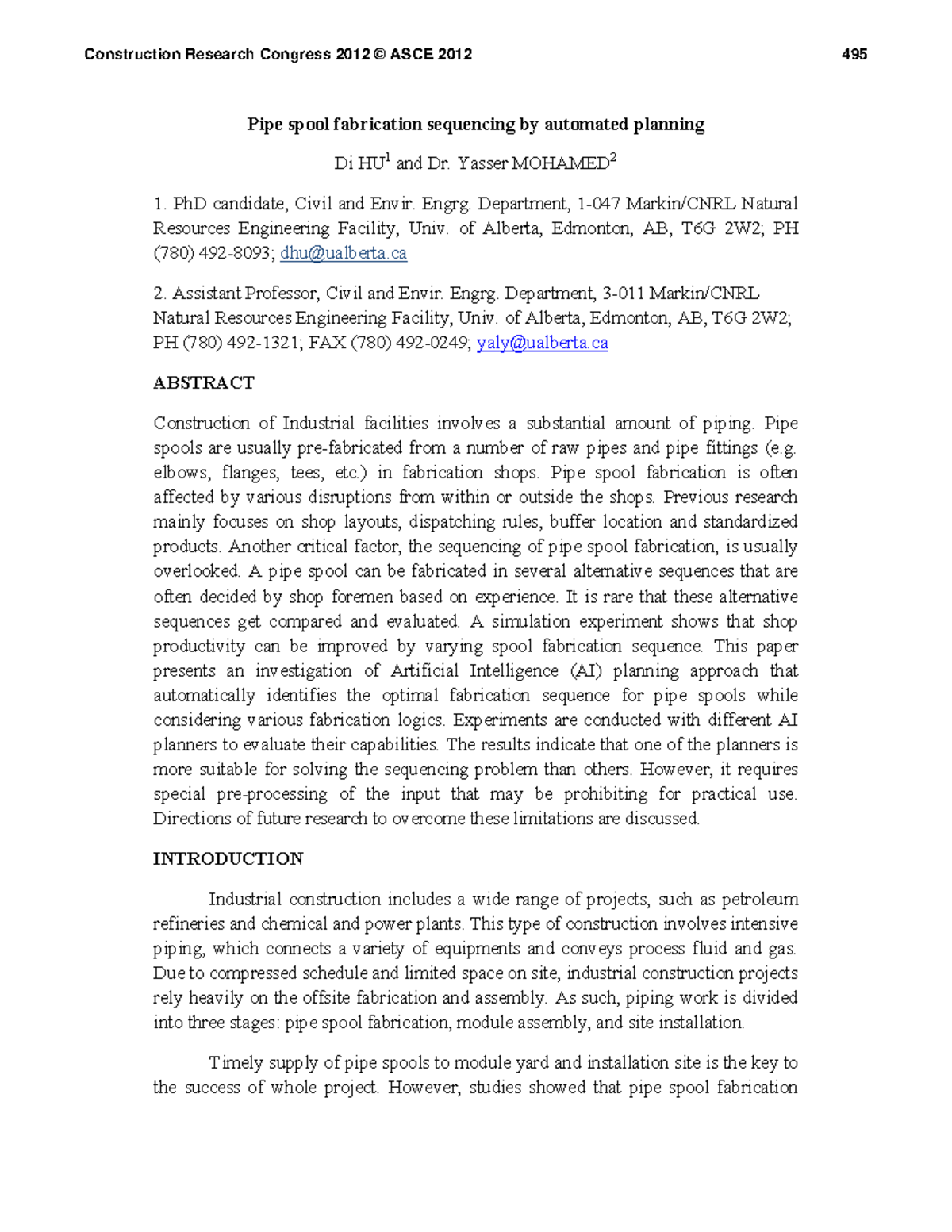 Pipe Spool Fabrication Sequencing by Aut - Pipe spool fabrication ...
