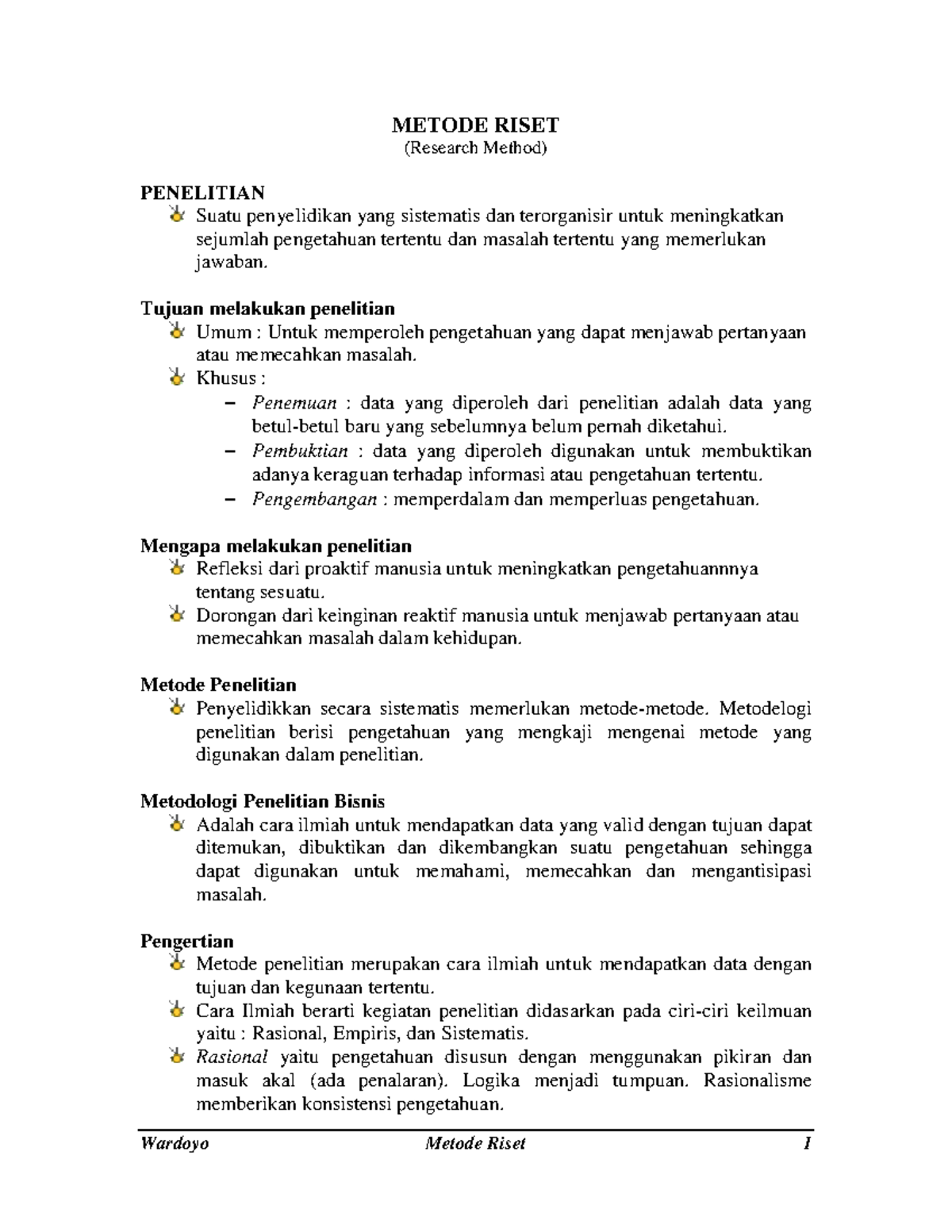 Metode Riset - METODE RISET (Research Method) PENELITIAN Suatu ...