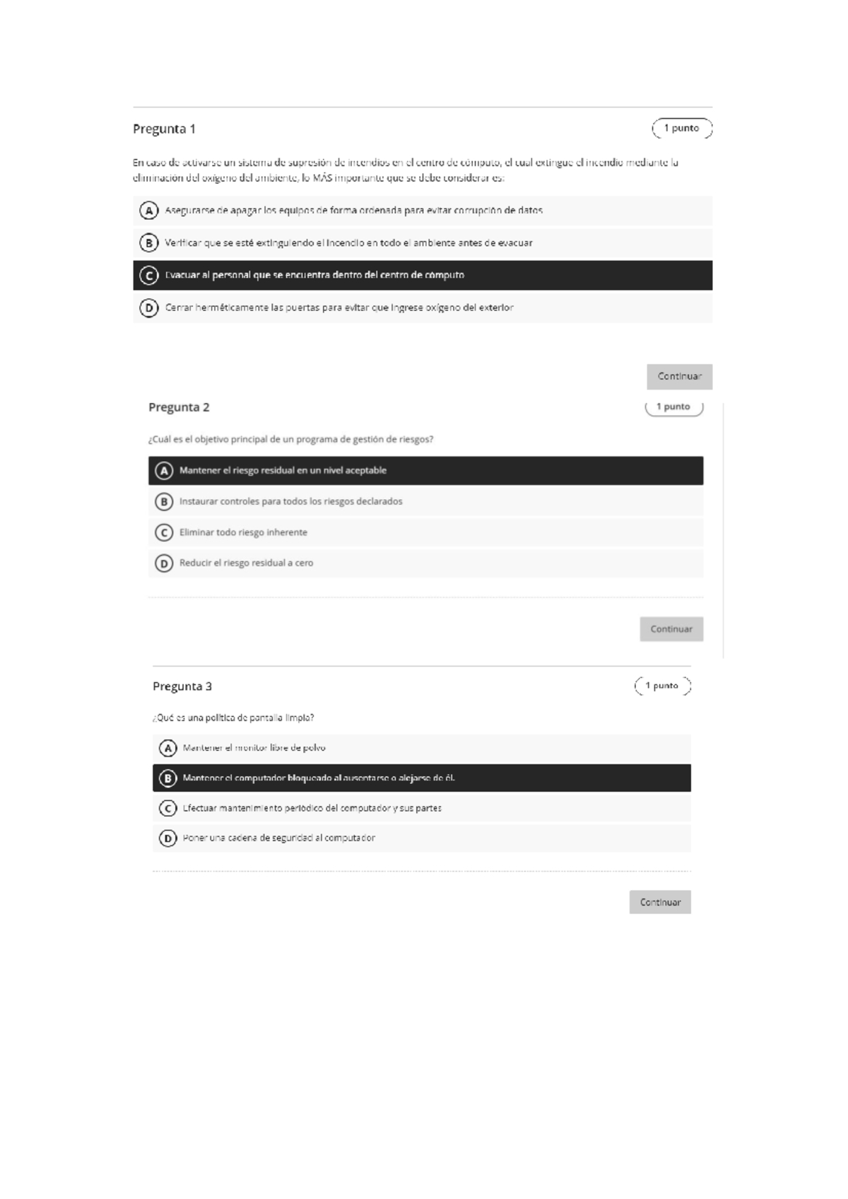 Pc2 seguridad - Pregunta 1 1 punto En caso de activarse un sistema de supresión de incendios en ...