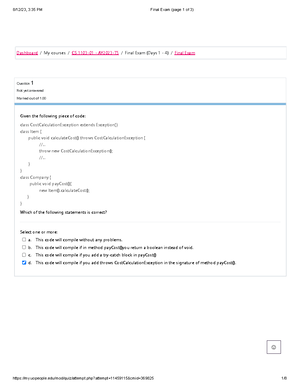 CS 1103 - UoPeople - Programming 2 - Studocu