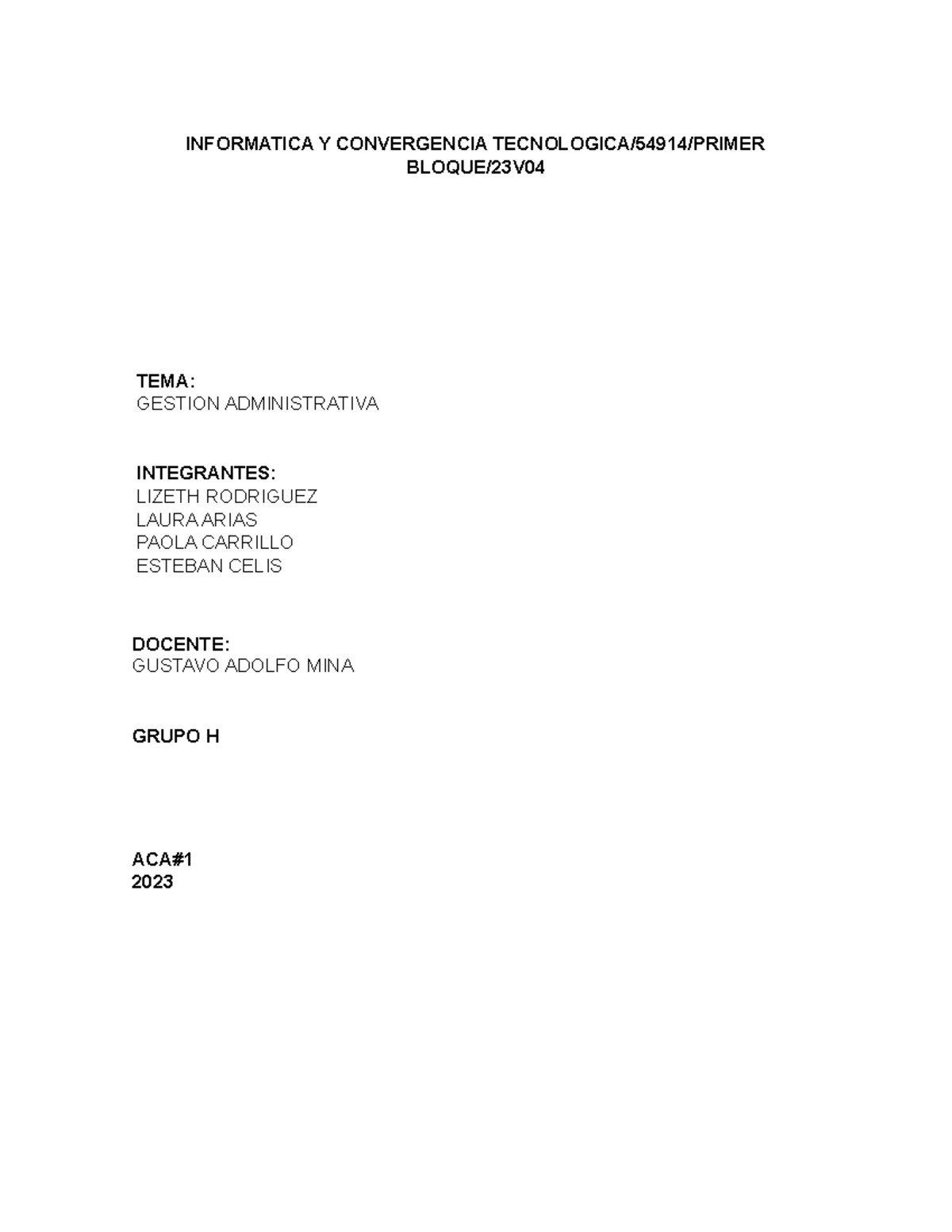 ACA 1 Introduccion ALOS Procesos - INFORMATICA Y CONVERGENCIA ...