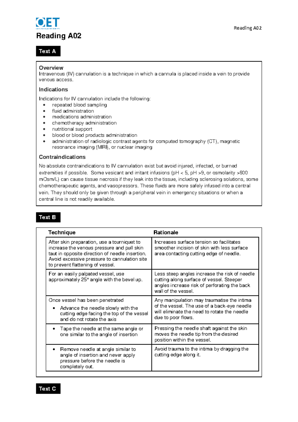 626346457 Reading Questions A02B01 6C01 2 - Reading A Reading A Text A ...