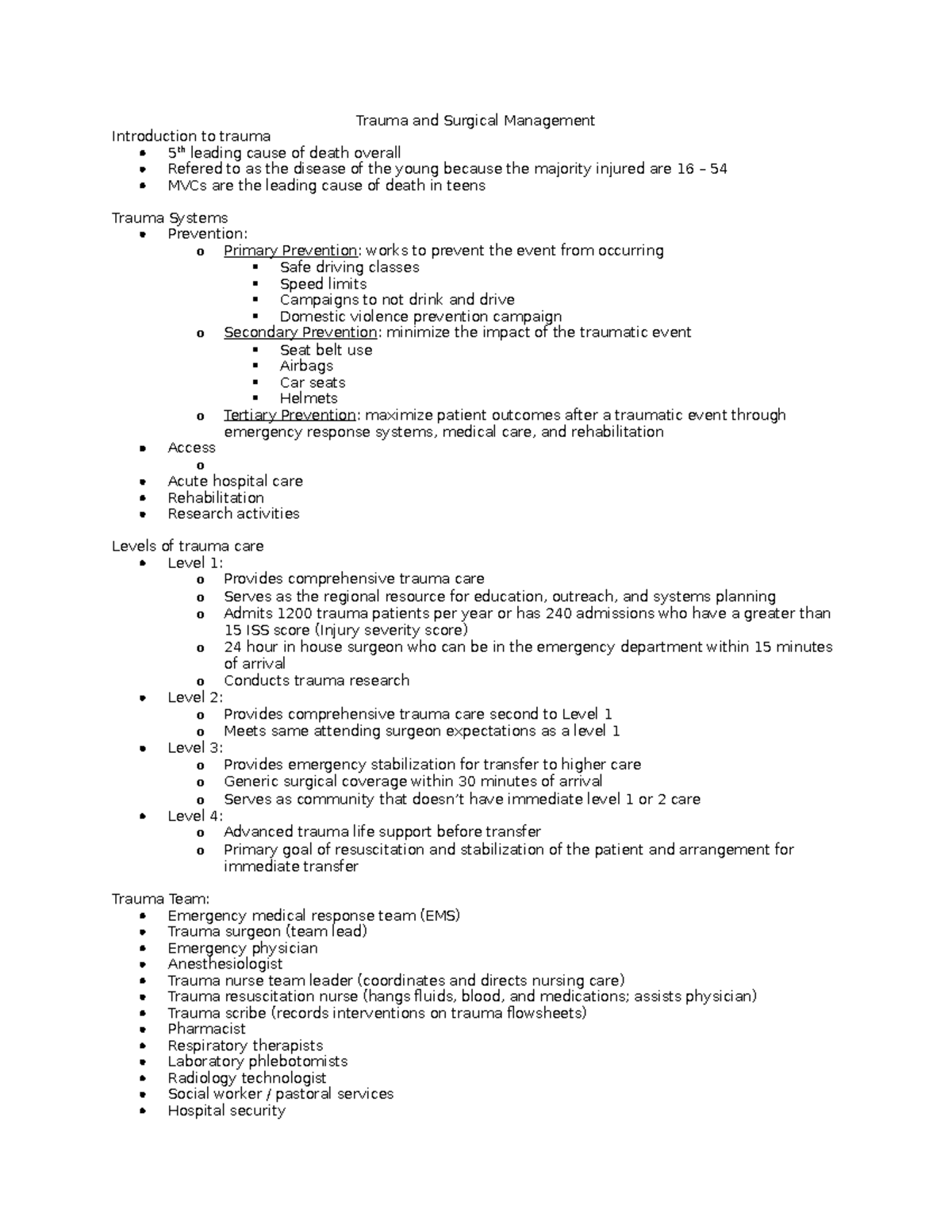 Trauma and Surgical Management[ 1309] - Trauma and Surgical Management ...