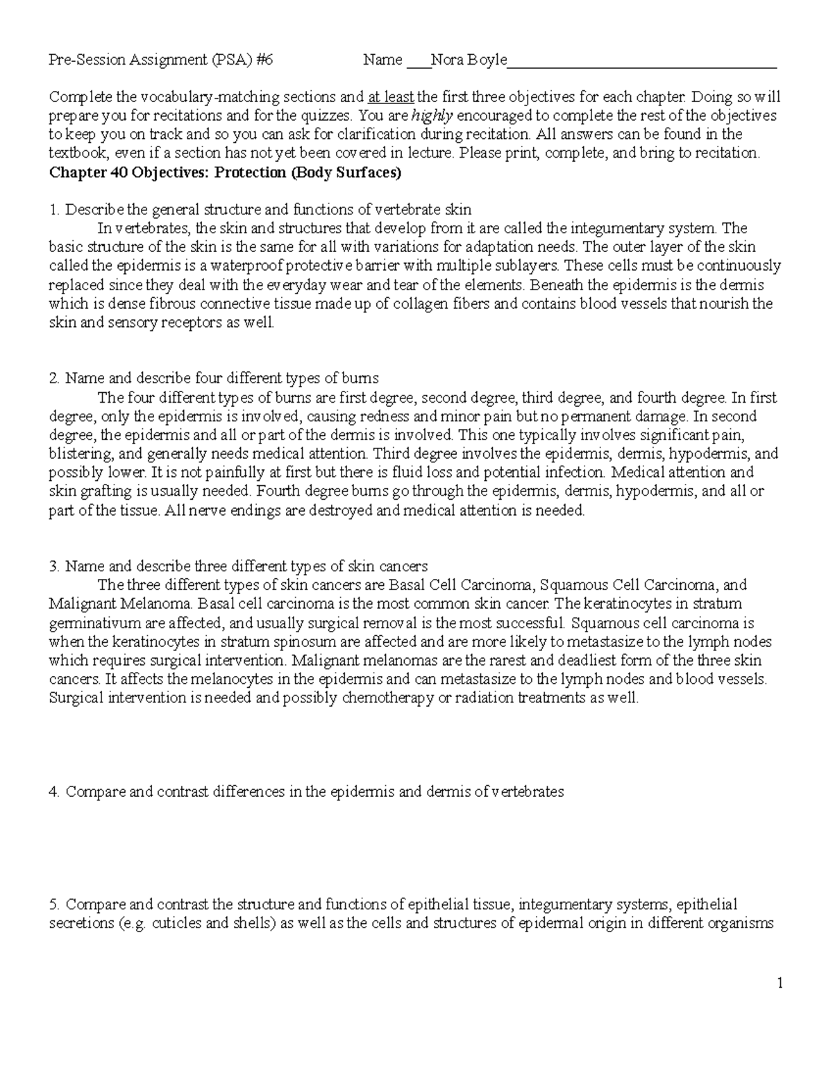 PSA 6 Assignment 2019 - Pre-Session Assignment (PSA) #6 Name Nora - Studocu