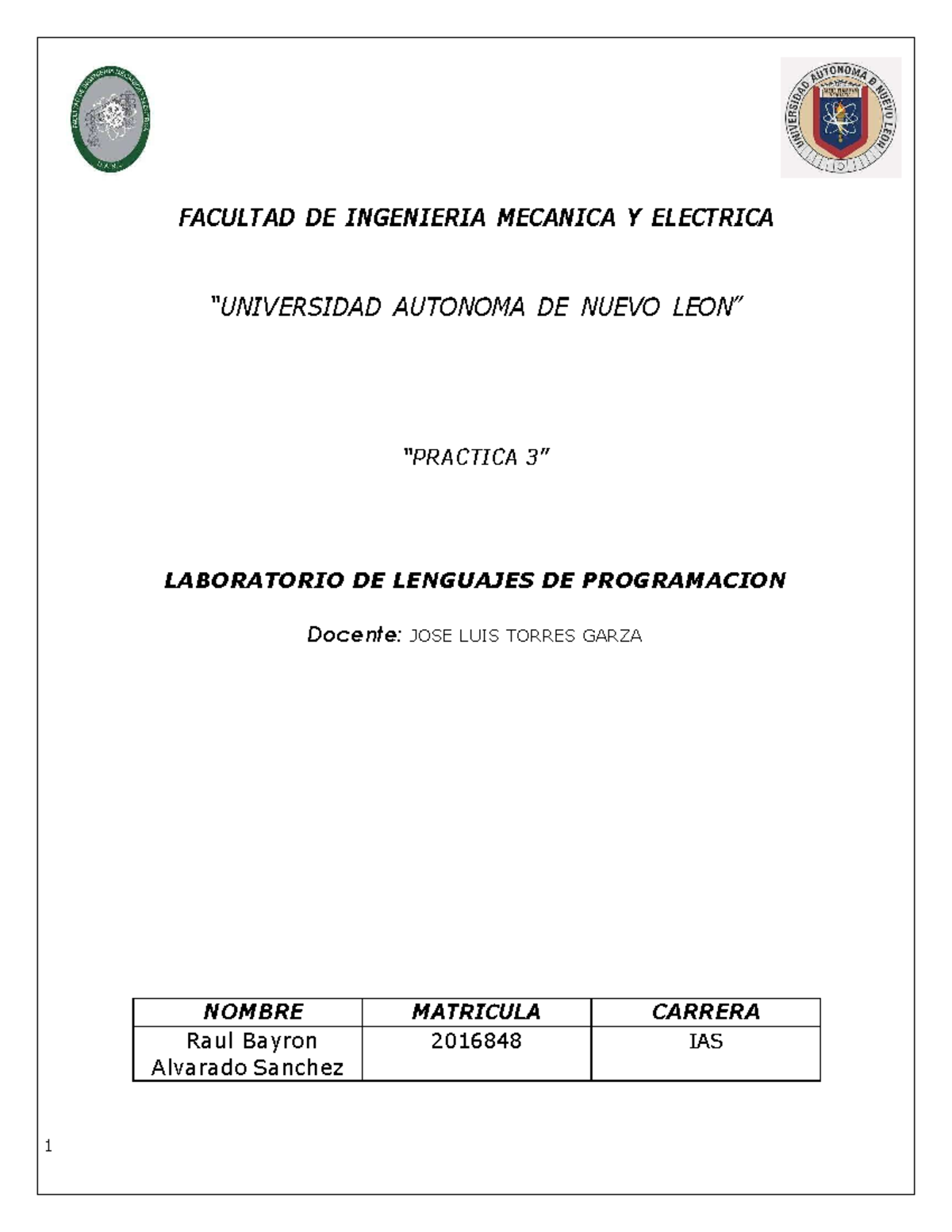 Practica 3 2016 848 Lenguajes - Lenguajes De Programación Y Laboratorio ...