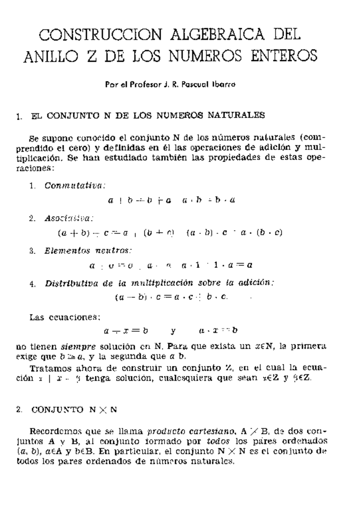 Anillo algebra superior II - CONSTRUCCION ALGEBRAICA DEL ANILLO Z DE ...
