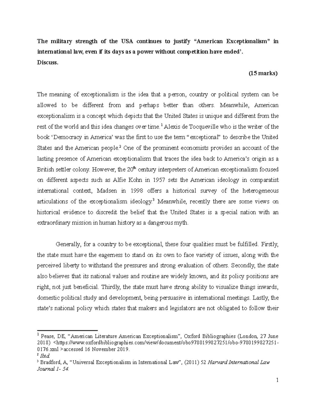Assignment International LAW - The military strength of the USA ...