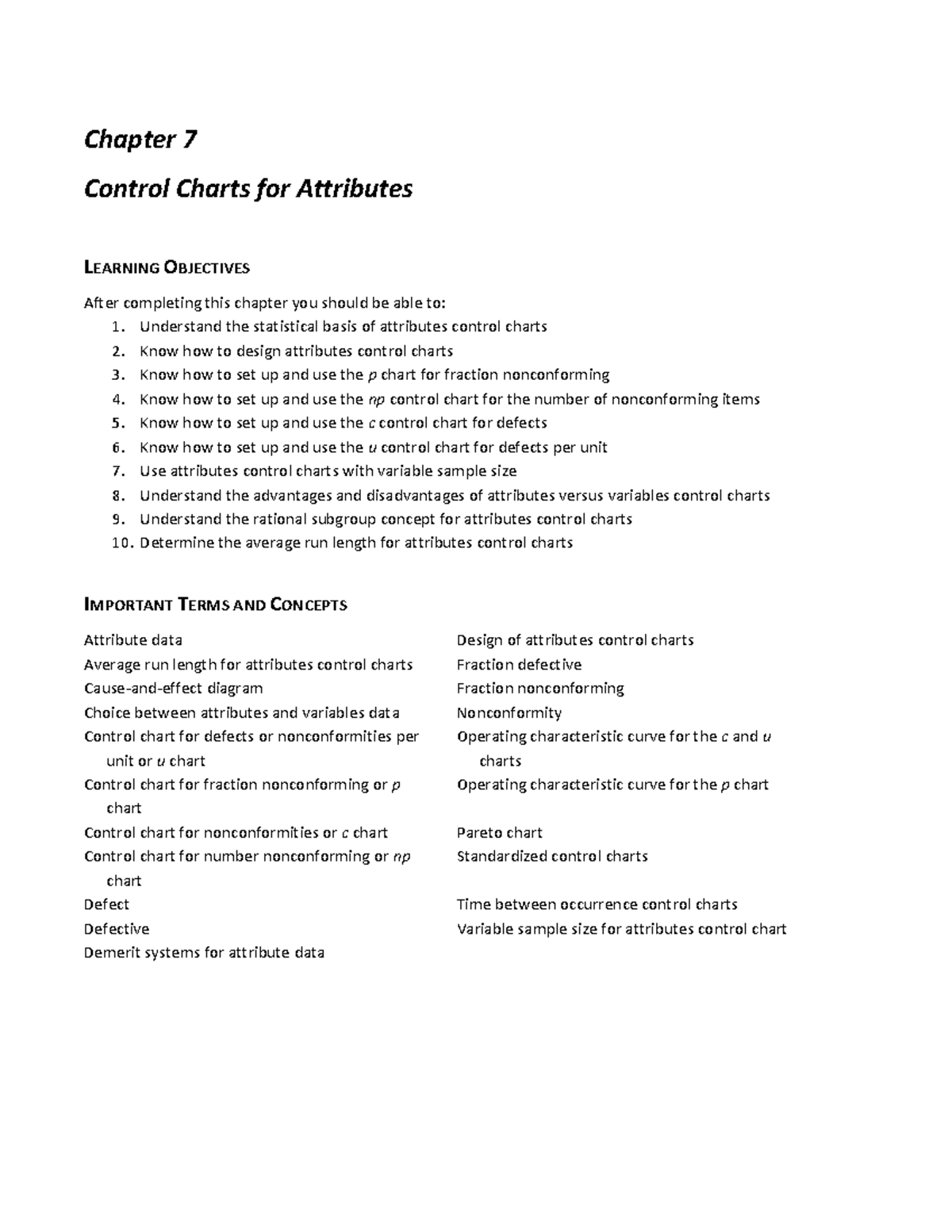 478113934-ch07-pdf - Chapter 7 Control Charts for Attributes LEARNING ...