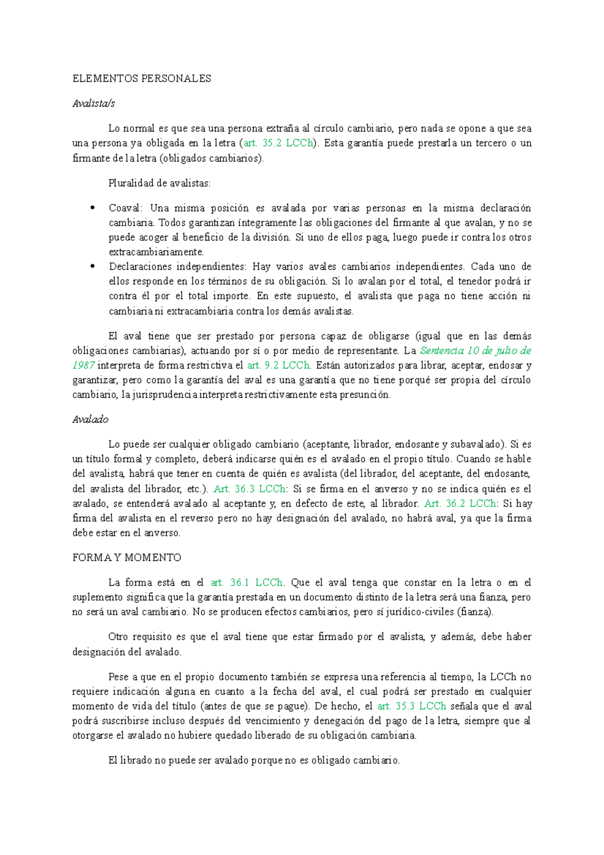 Elementos Personales - Apuntes Apuntes - ELEMENTOS PERSONALES Avalista ...
