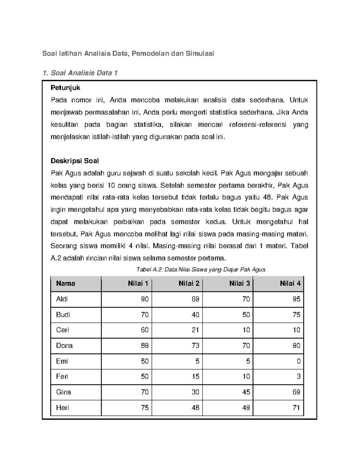 Soal latihan Analisis Data - Untuk menjawab permasalahan ini, Anda perlu mengerti statistika ...