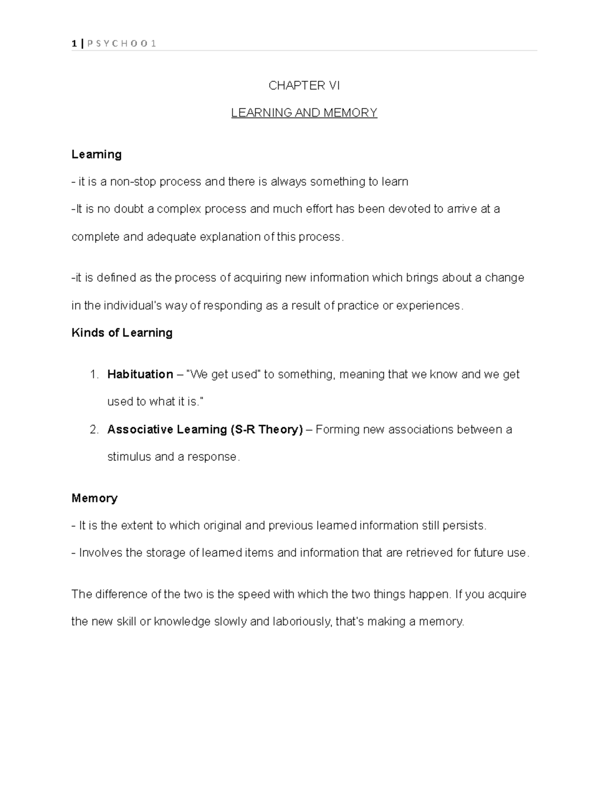 Introduction to early childhood educatio - CHAPTER VI LEARNING AND ...