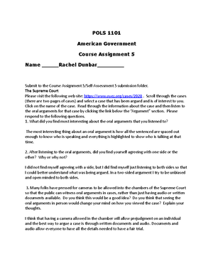 POLS 1101 Study Guide Final Exam (Chapters 8-9, 11-13 and GA Gov't ...