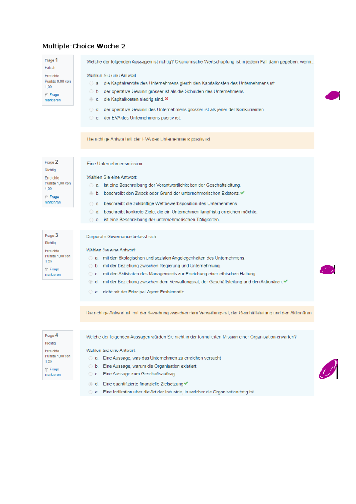Multiple-Choice KW2 - Aufgaben inkl. Lösungen - strategie - Multiple ...