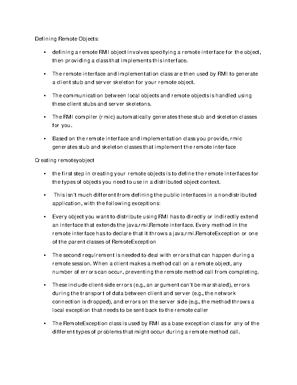 Rmi Accessing Remote Objects As A Client The Registry And Naming Services Remote Def I N