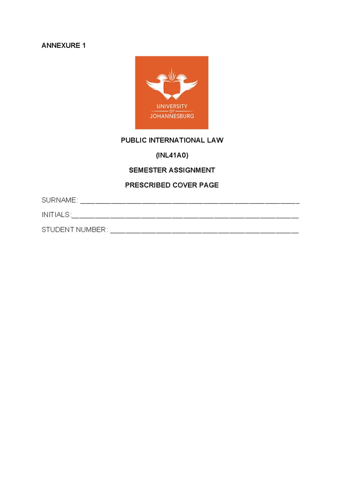 Annexure 1.INL41A0.Prescribed cover page - INL41AO - ANNEXURE 1 PUBLIC ...