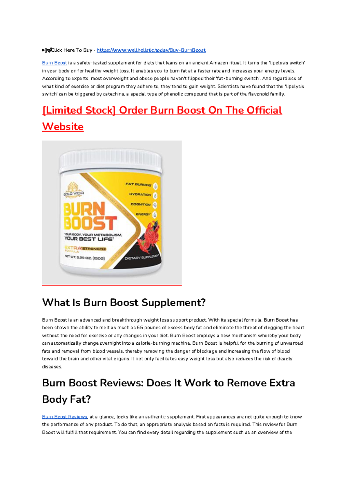 Burn Boost Reviews Top Supplement Does This Fat-Burning Supplement - 💖 Click Here To Buy - - Studocu