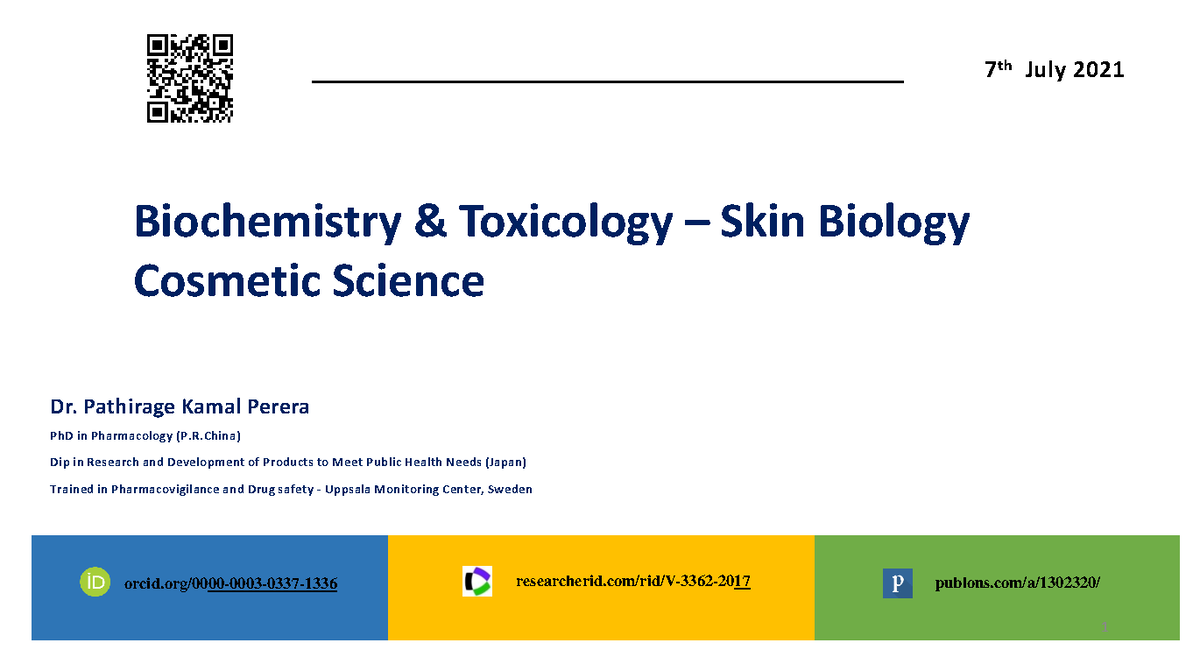 1) skin structure - cosmetics - Biochemistry & Toxicology – Skin ...