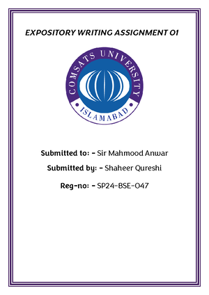 FA24-HUM120-A1 - The first assignment - COMSATS University Islamabad ...