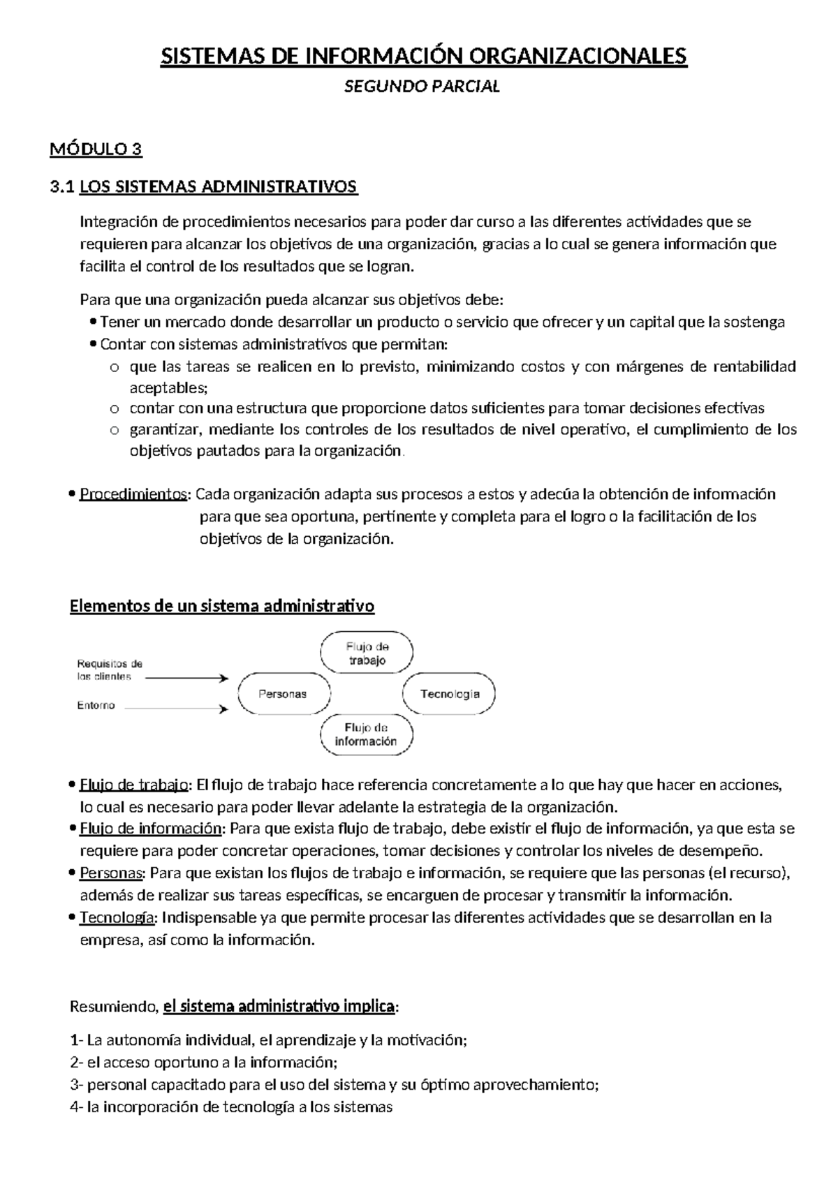 Sistemas DE Información Organizacionales - Segundo Parcial - SISTEMAS DE INFORMACIÓN - Studocu