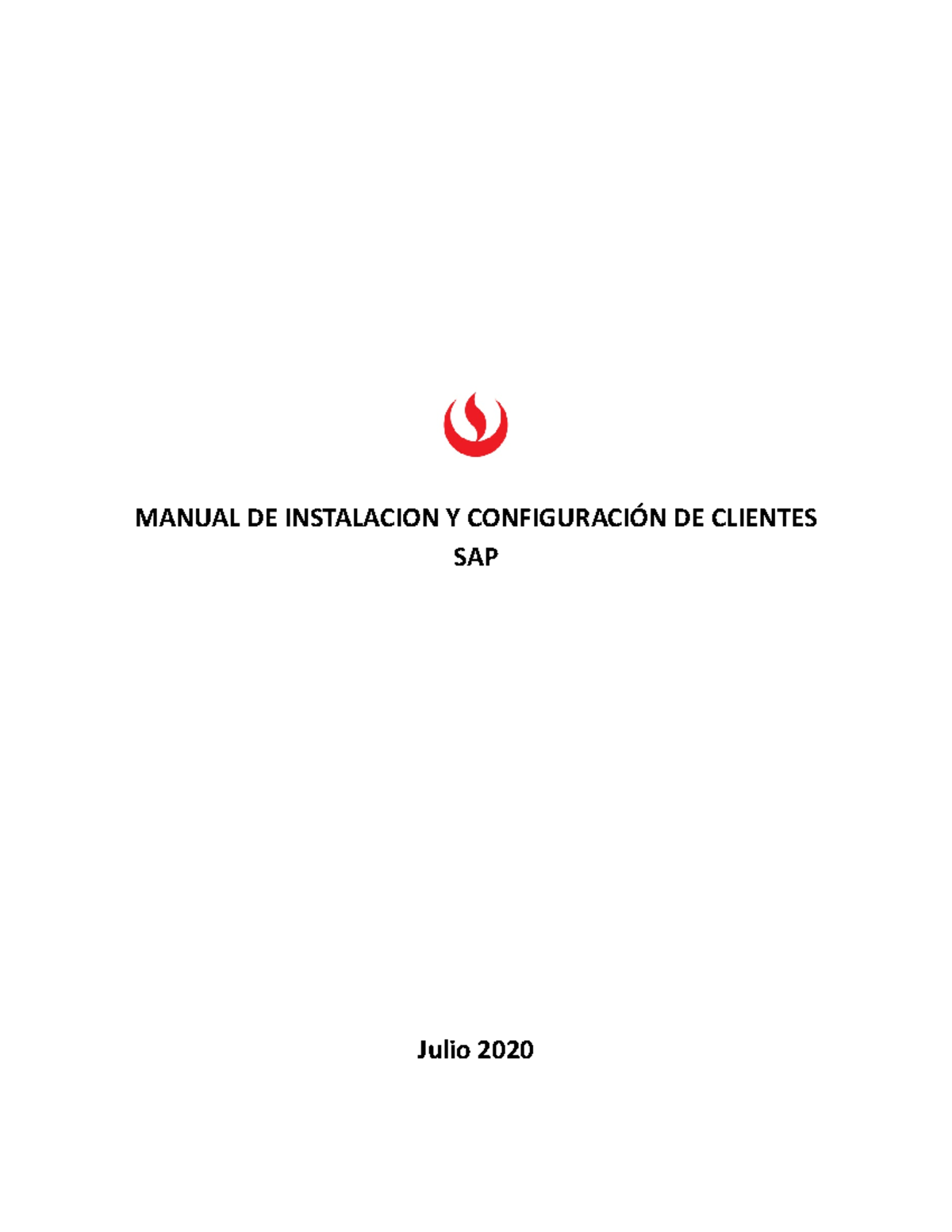 Manual de Configuración SAP - MANUAL DE INSTALACION Y CONFIGURACIÓN DE ...
