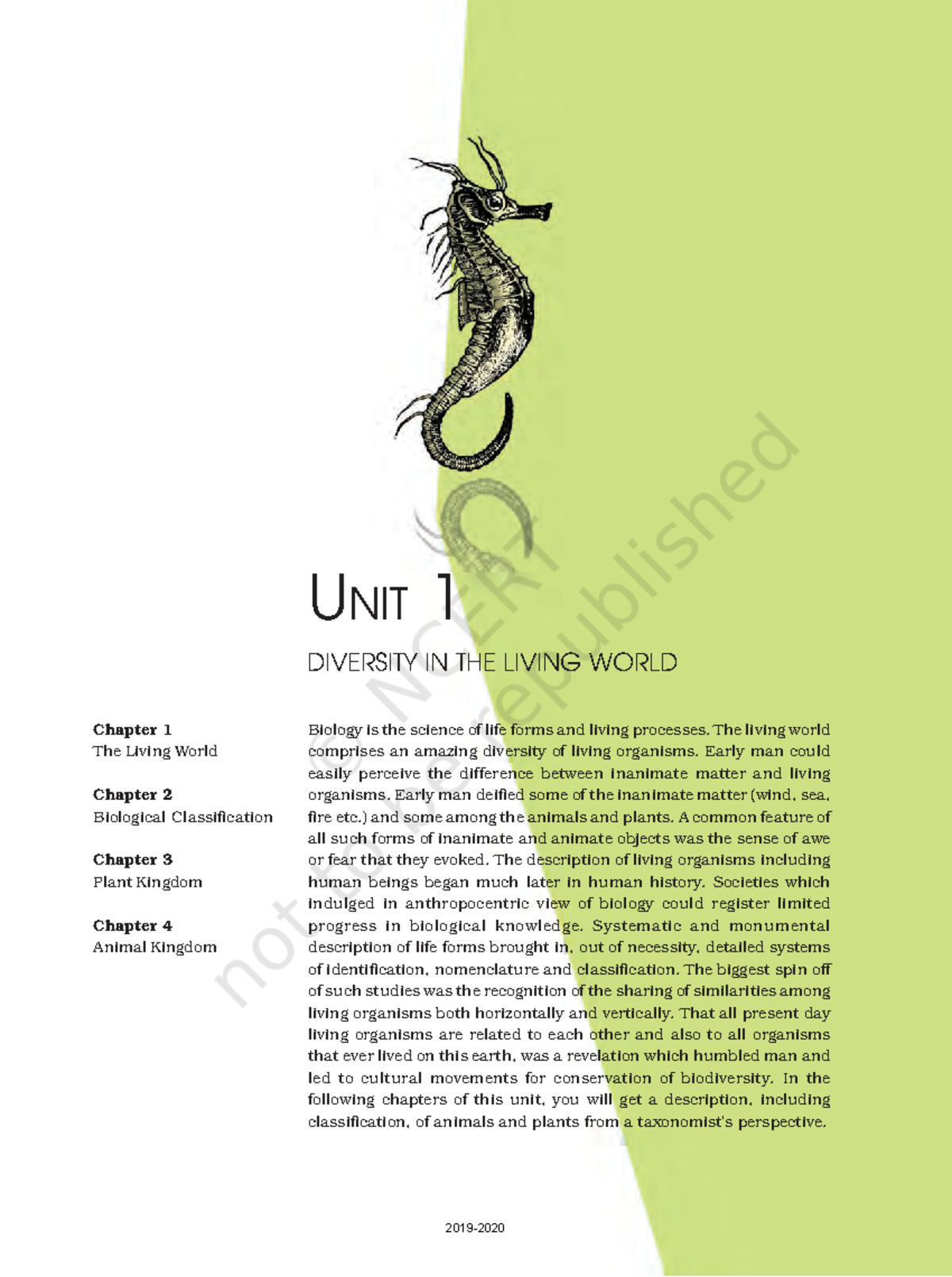 Living world - +1 ncert text for biology students - Biology is the ...