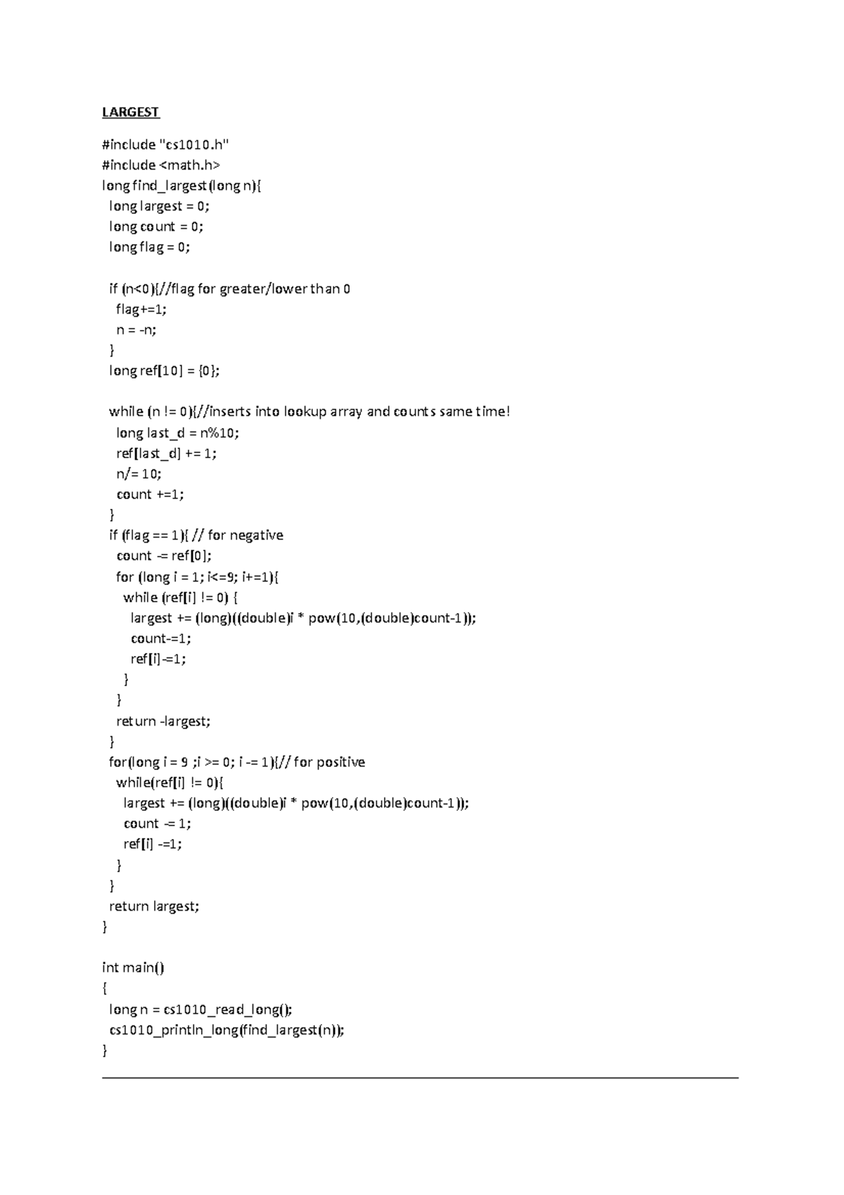 PE1notes - Summary Programming Methodology - LARGEST #include "cs1010 ...