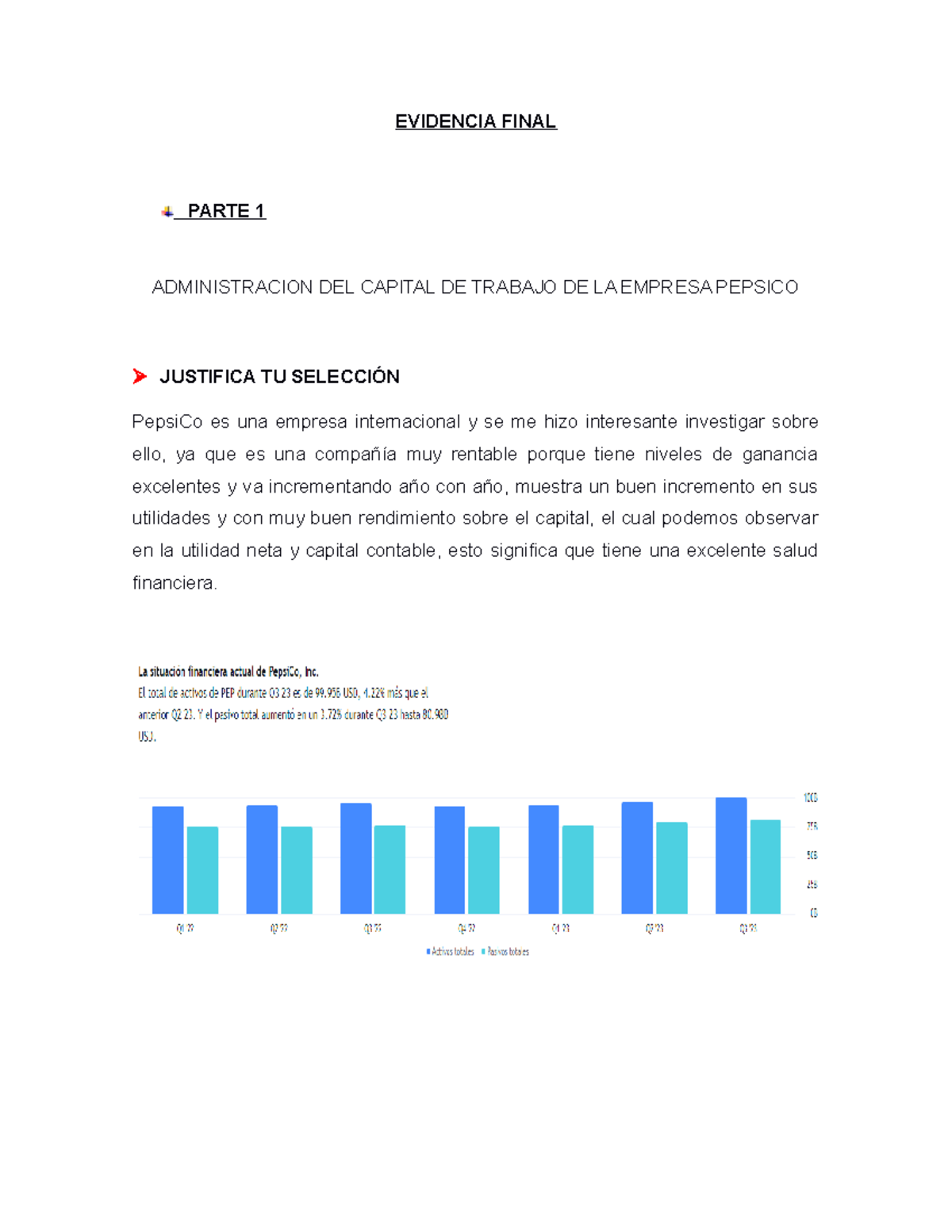 Evidencia Final - EVIDENCIA FINAL PARTE 1 ADMINISTRACION DEL CAPITAL DE TRABAJO DE LA EMPRESA ...
