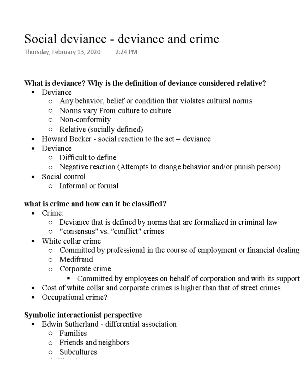 Social deviance - deviance and crime - Warning: TT: undefined function ...
