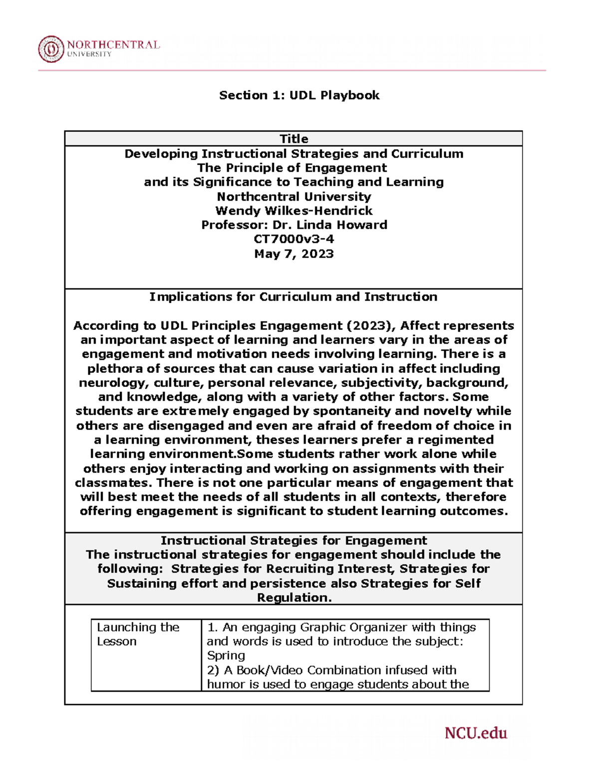 CT-7000 Week 4 Section 1 UDL Playbook Template (4) (6) (1) (44) (1) (1 ...