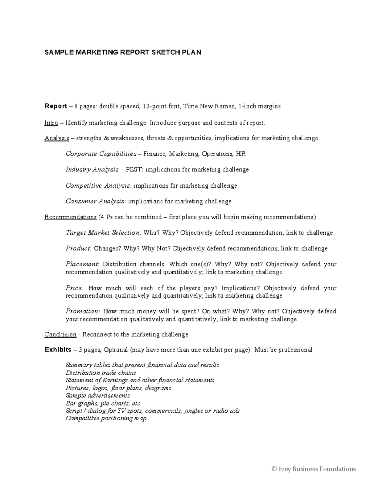 12+Sample+Marketing+Report+Sketch+Plan - SAMPLE MARKETING REPORT SKETCH ...