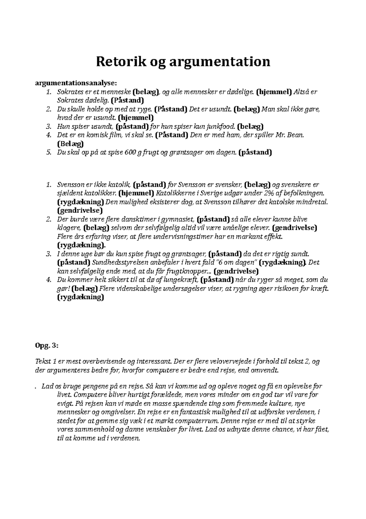 Dansk Retorik og argumentation - Retorik og argumentation ...