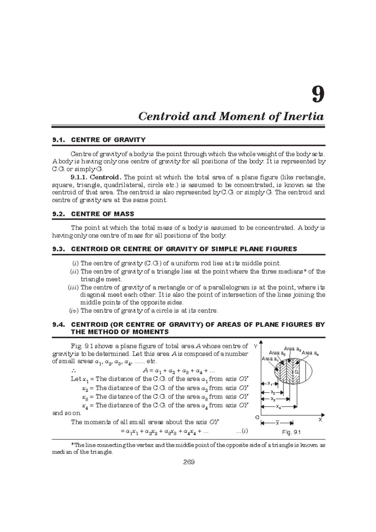 Engineering Mechanics- part3 (CENTROID AND MOMENT OF INERTIA) - 9. CENTRE OF GRAVITY Centre of ...