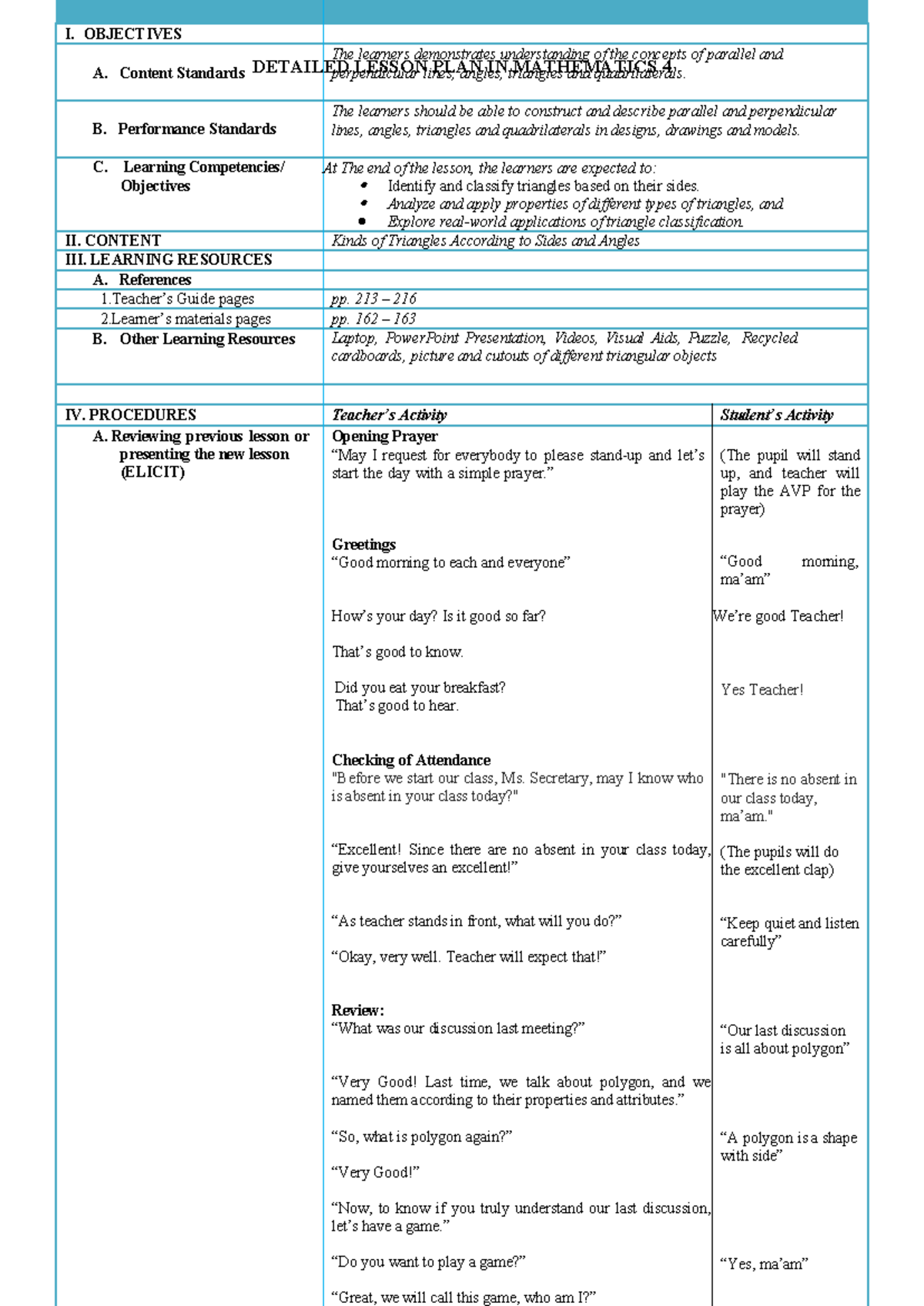 DLP in math 4 - useful for teacher and student teachers - DETAILED ...